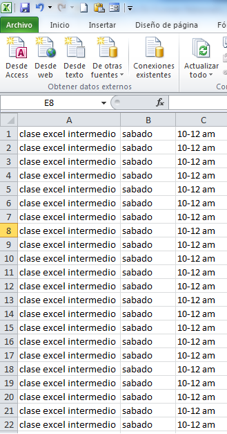 Herramientas de datos - Texto en columnas « Ficha Datos « Excel Intermedio