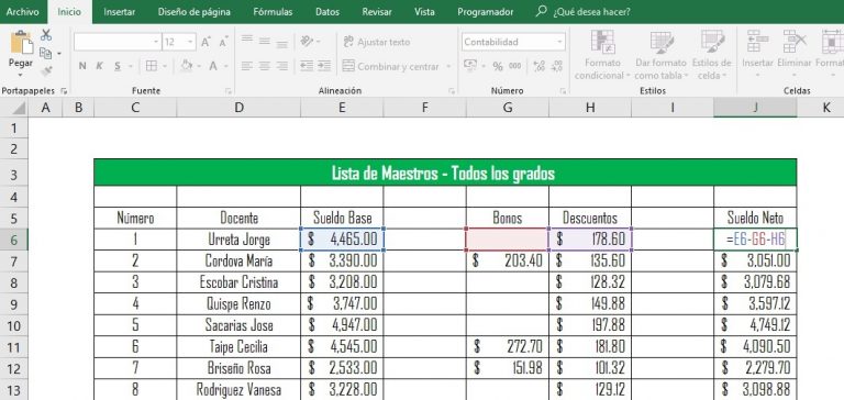 celdas adyacentes y no adyacentes « « Excel Intermedio