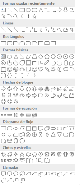 ¿Cómo insertar autoformas en Excel? « Formas En Excel « Excel Intermedio